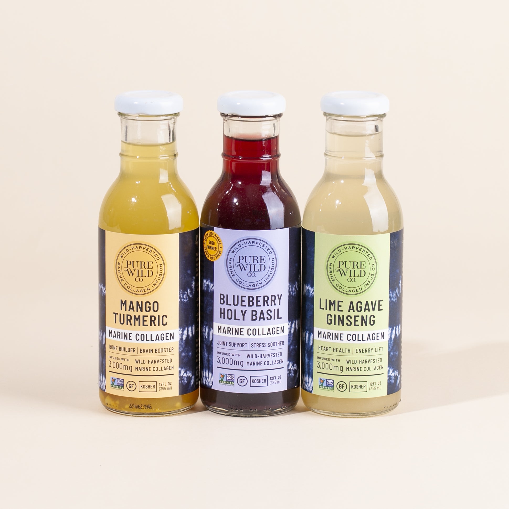 3-Bottle Wild Marine Collagen Drink Sample Pack | PureWild Co.